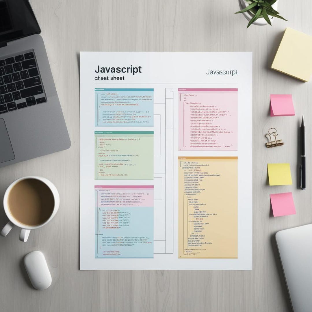 The Ultimate Javascript PDF Cheat Sheet - Etsy