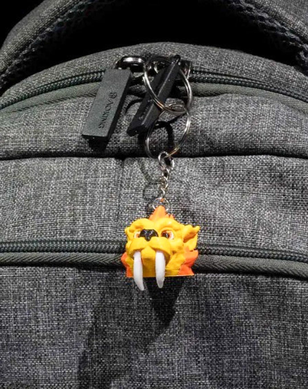 Saber Tooth Tiger Keychain, Tiger Gift, Animal Gift, Keychain, 3D ...