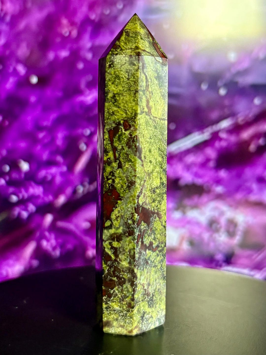 3” Dragons Blood Crystal Tower - Etsy