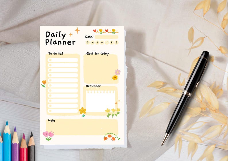 Daily Planner for Your Daily Routine, Digital Planner - Etsy