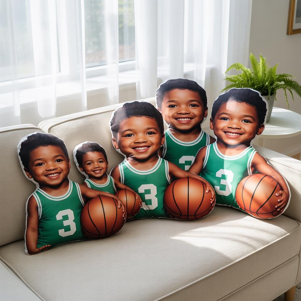 Personalized Basketball Boys Pillow, 3D Ugly Pillow, Birthday Boy Gift ...