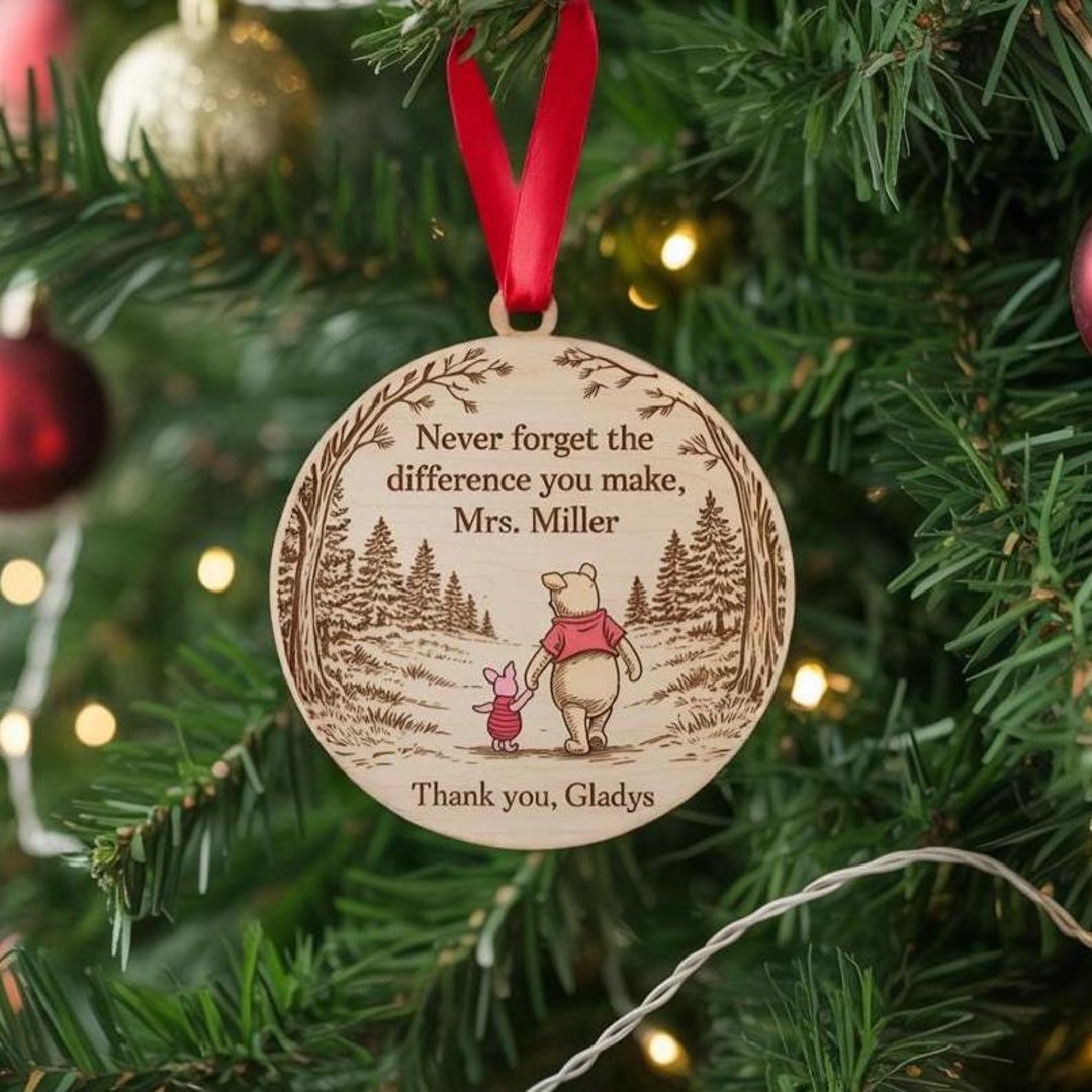 Personalized Winnie the Pooh Teacher Gift, Never Forget the Difference ...