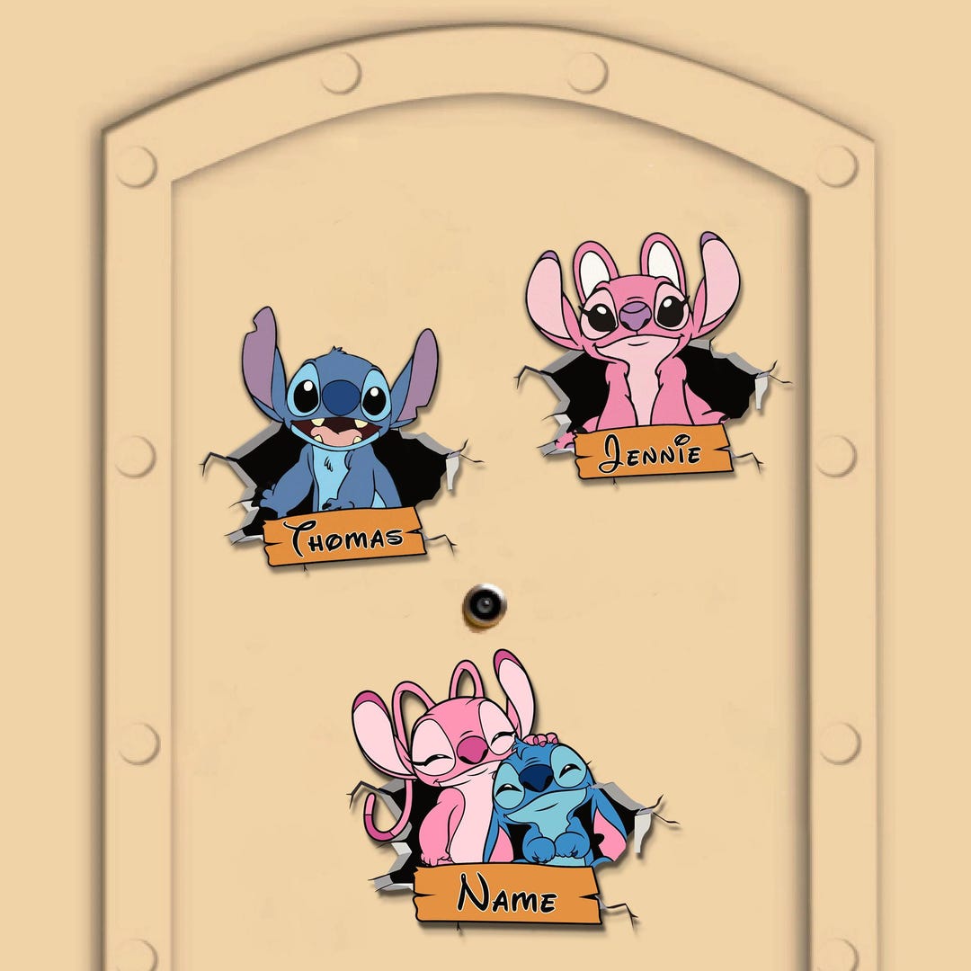 Personalized Stitch Bursting the Door of Cruise Suite Magnet, Stitch ...
