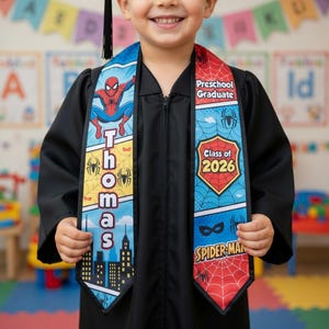 Spider Man Theme Graduation Sash - Etsy UK