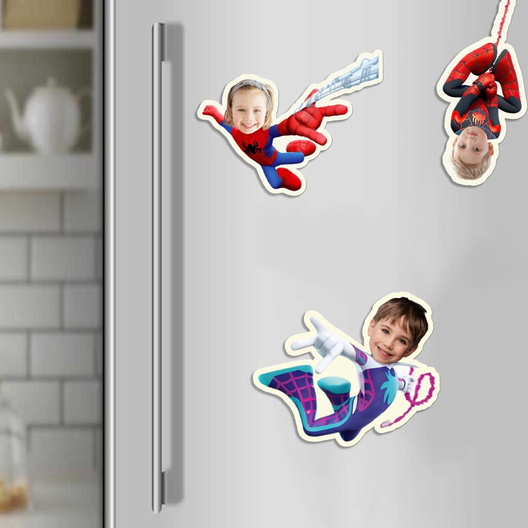 Personalized Spidey Amazing Friends Magnet, Custom Face Spiderman ...
