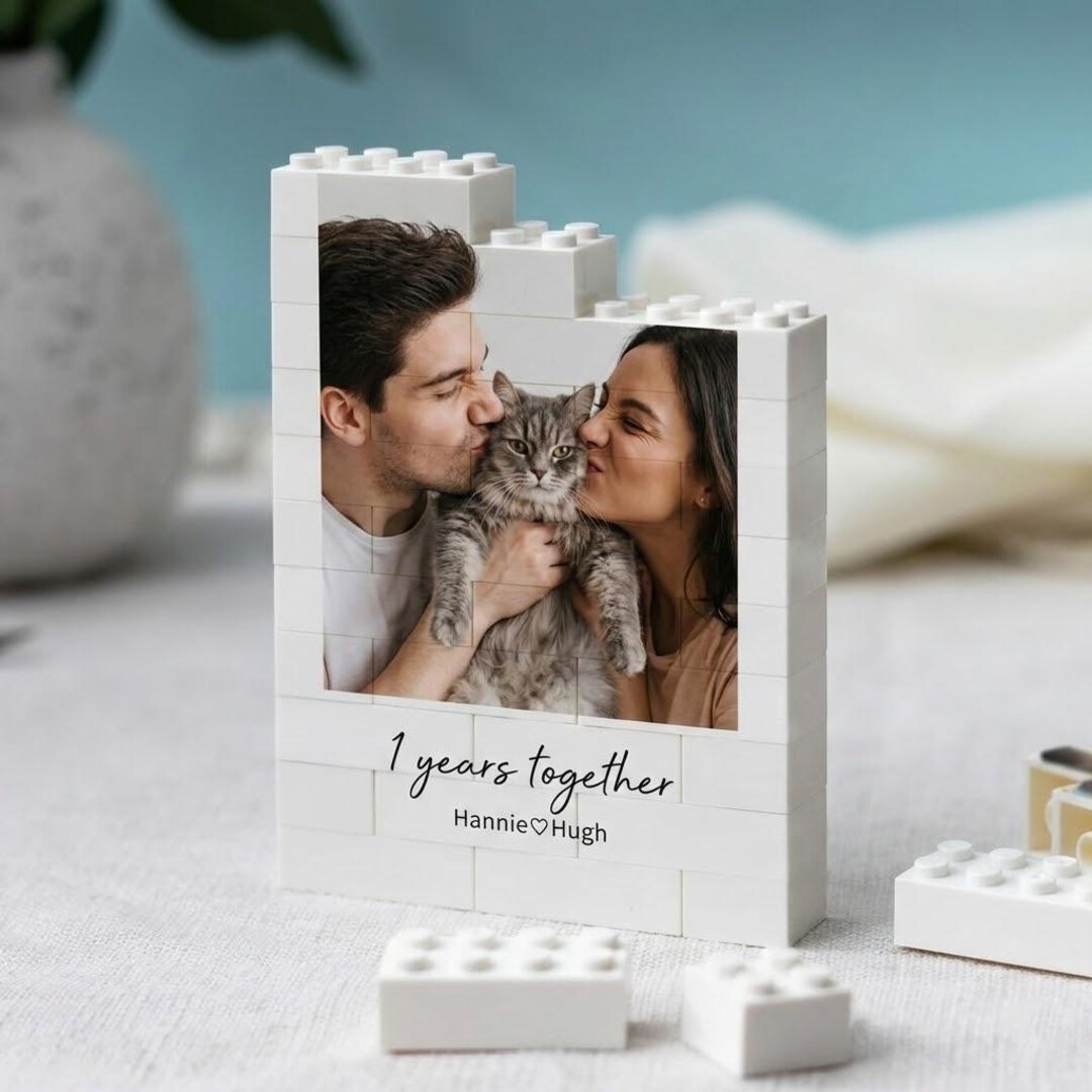 Custom Pet Mom Dad Photo Building Block, Pet Memorial Building Blocks ...