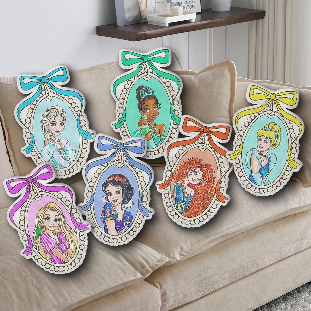 Coquette Bow Disney Princess Pillows, Disney Shaped Pillow, Stuffed ...