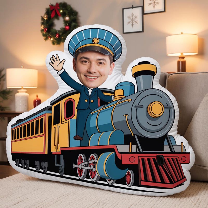 Decorative Train Pillow - Etsy