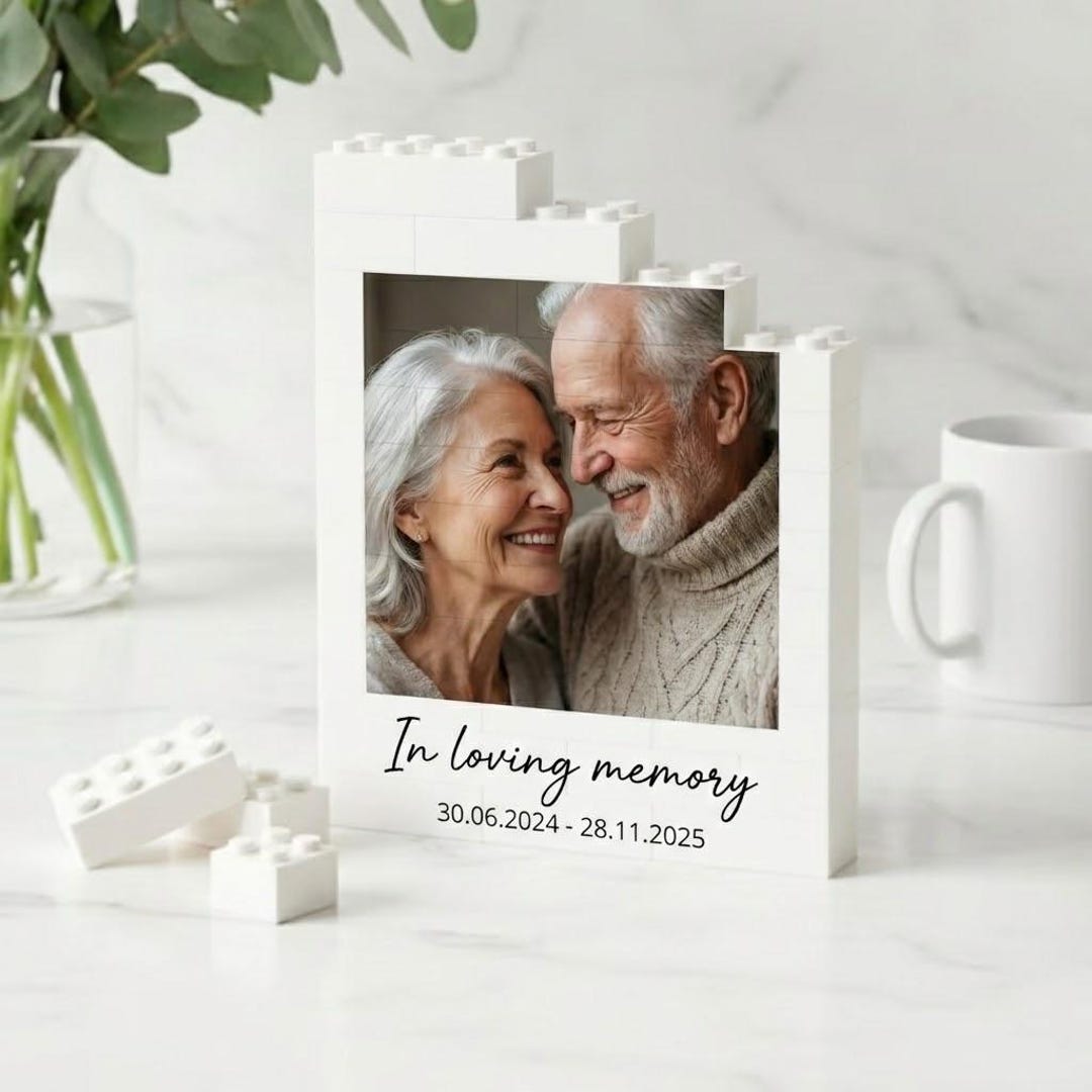 Personalized Memorial Photo Building Blocks, in Our Heart Forever ...
