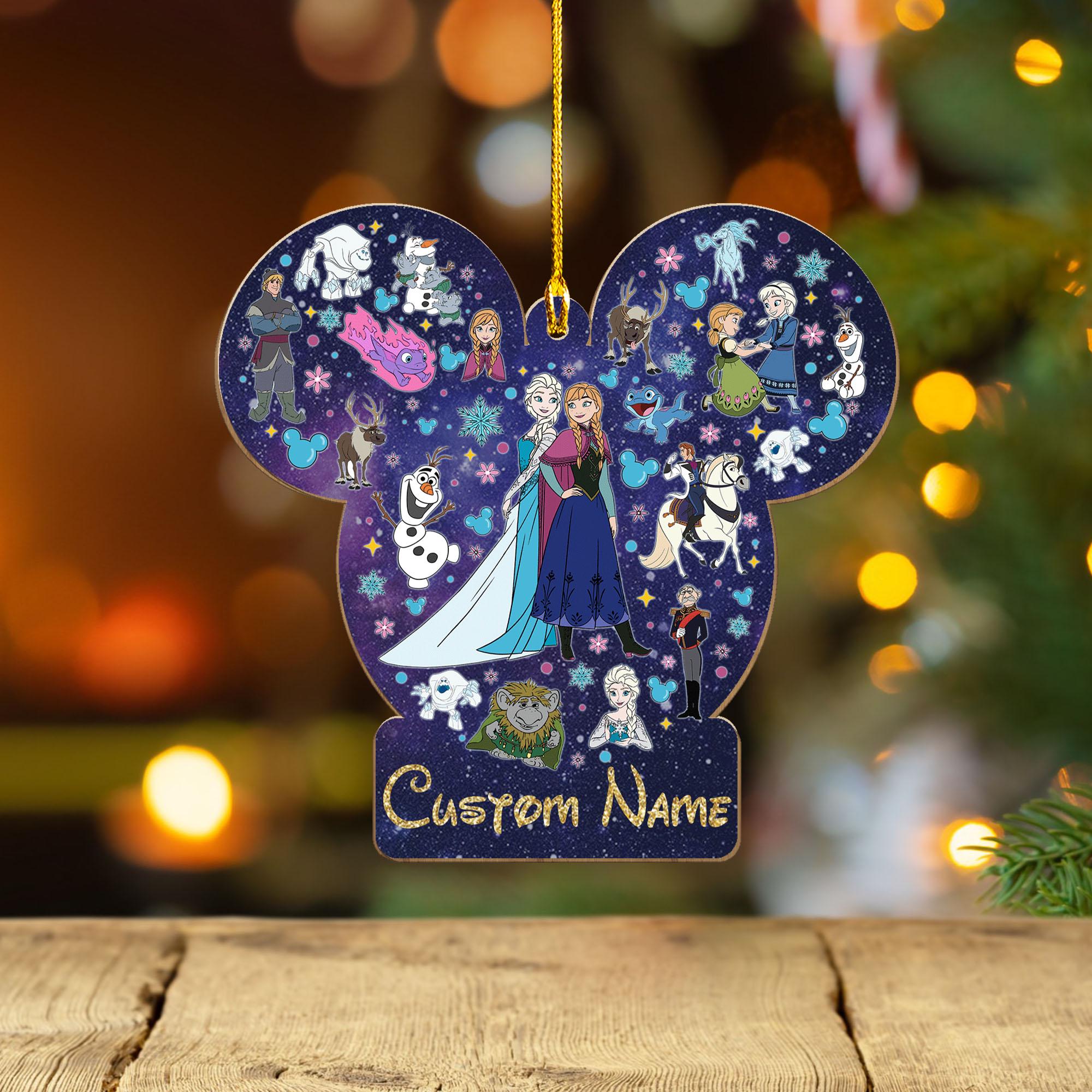 Custom Anna Elsa Frozen Christmas Ornament, Frozen Ornament, Elsa ...
