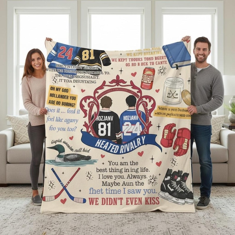 Heated Rivalry Couple Sherpa Fleece Blanket, Enemies to Lovers Romance ...