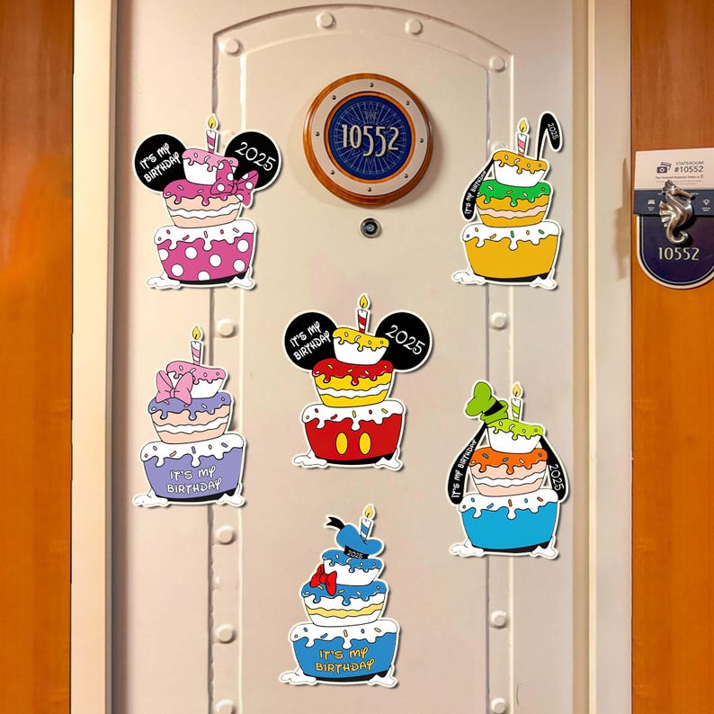 Personalized Mickey and Friends Birthday Cruise Magnet, Custom Disney ...