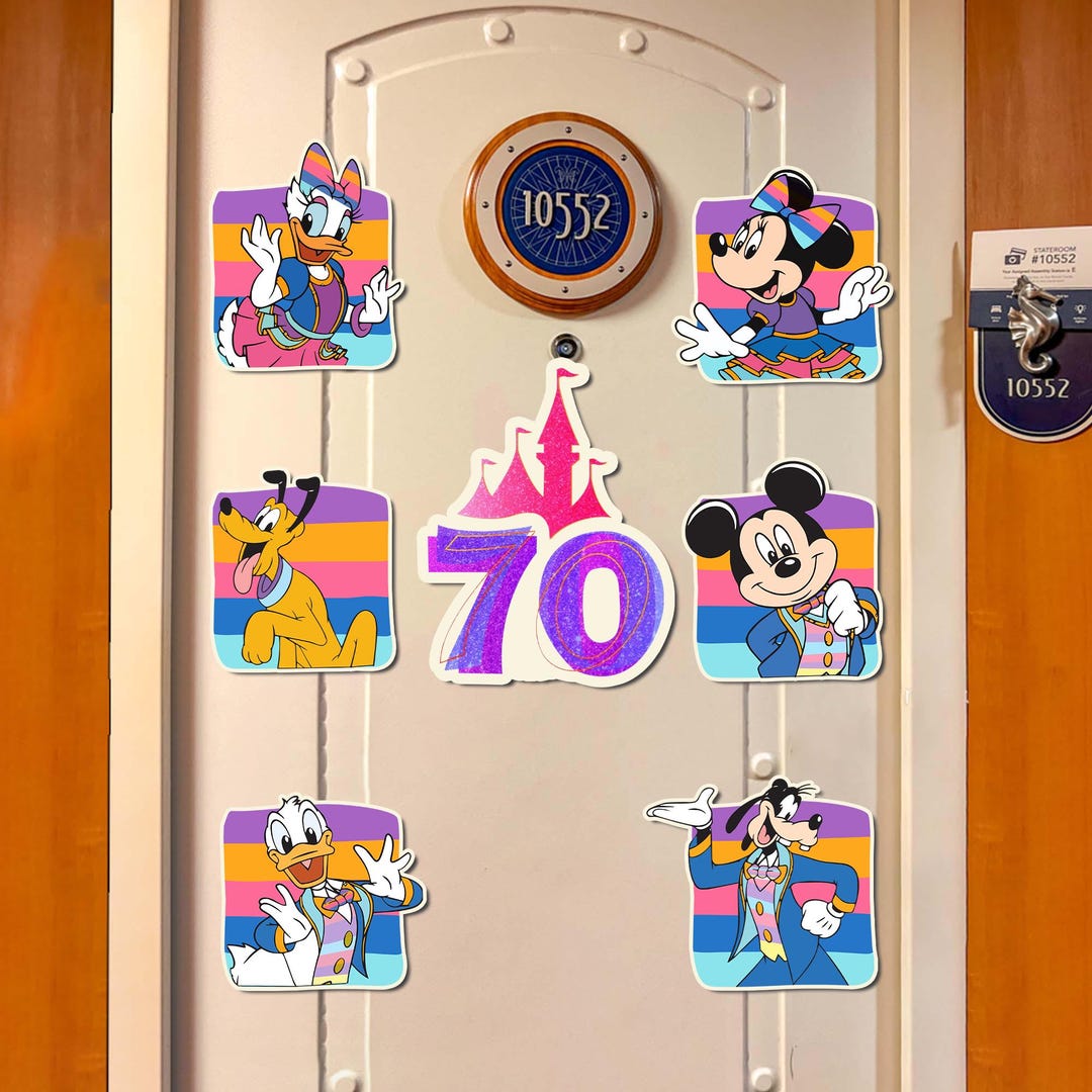 Disneyland 70th Anniversary Celebration Magnet, Mickey & Friends Cruise ...
