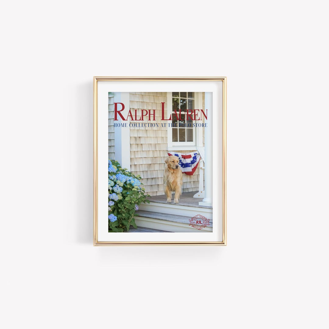 Ralph Lauren Golden Retriever Poster, Nantucket Summer Fashion Magazine ...