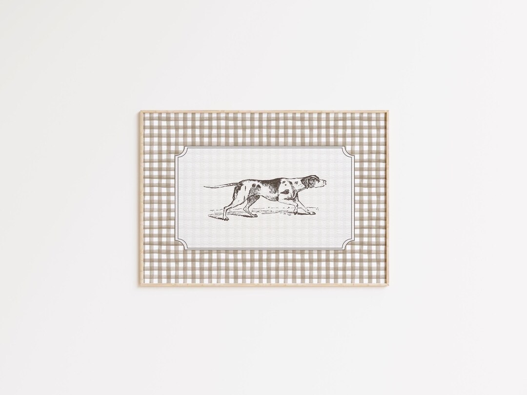 German Shorthaired Pointer Vintage Print, Rustic Dog Wall Art, Antique ...