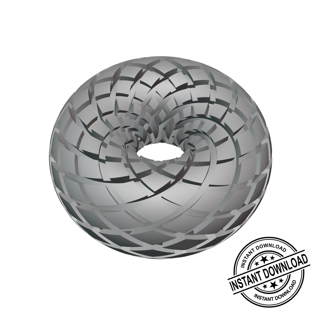 70mm Rodin Coil Torus STL File : Itoroid Vortex Wave Generator (digital ...