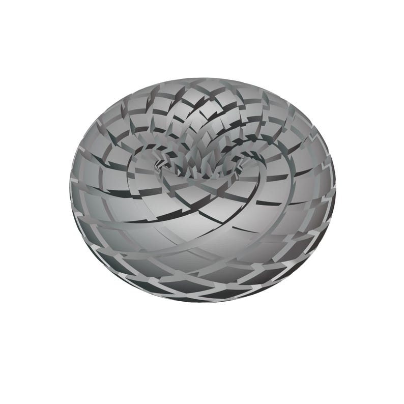 70mm Rodin Coil Torus STL File : Itoroid Vortex Wave Generator (digital ...