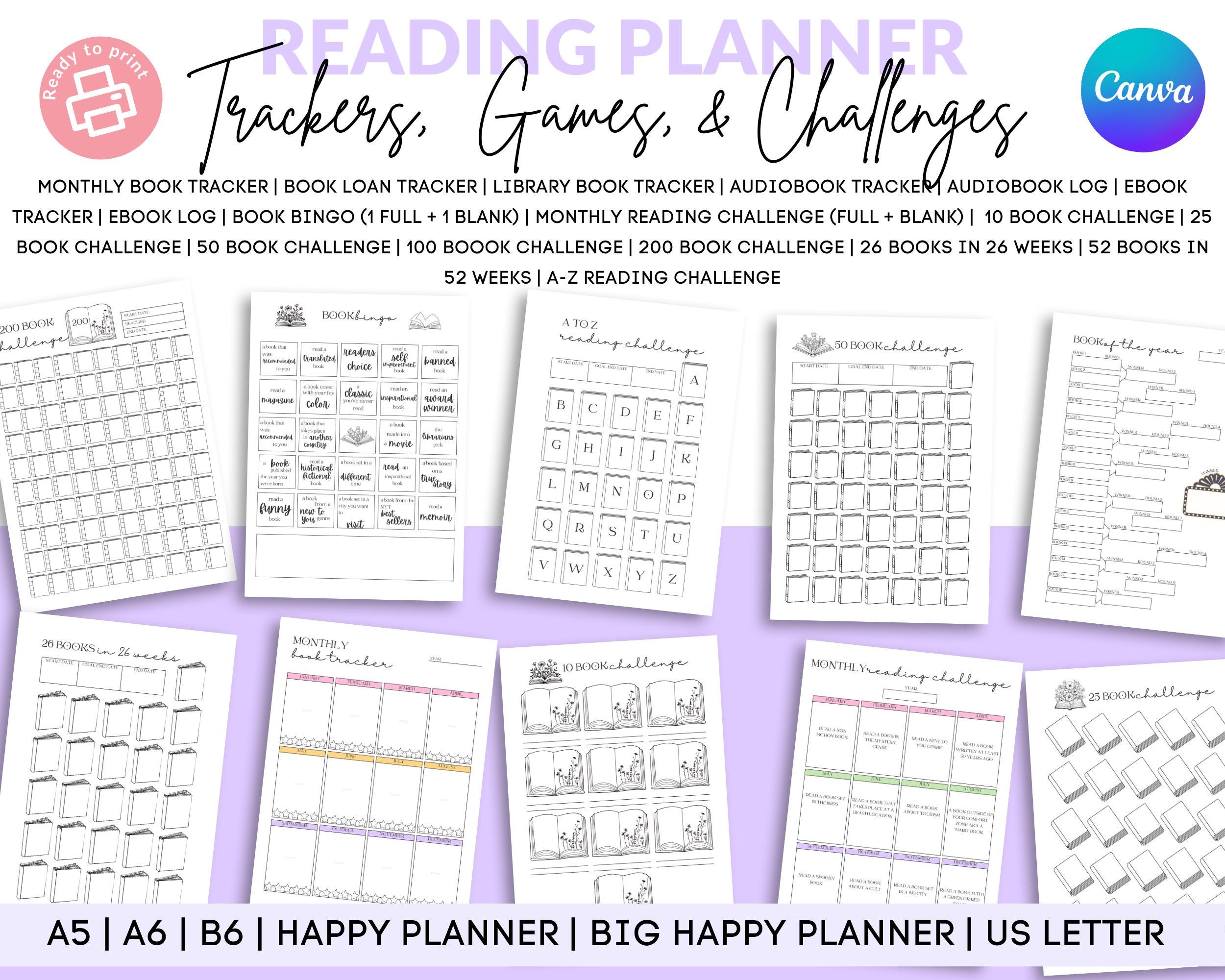 Reading Journal, Reading + Book Tracker, Reading Log Instant Download ...