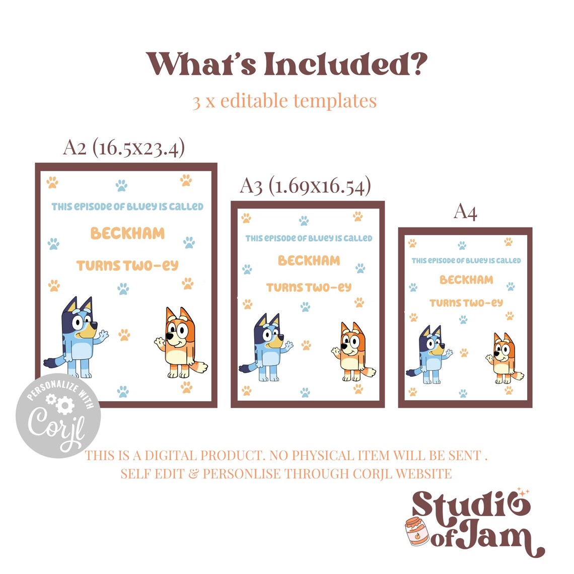 Editable Blue Dog Themed Welcome Sign Birthday Sign This Episode of ...