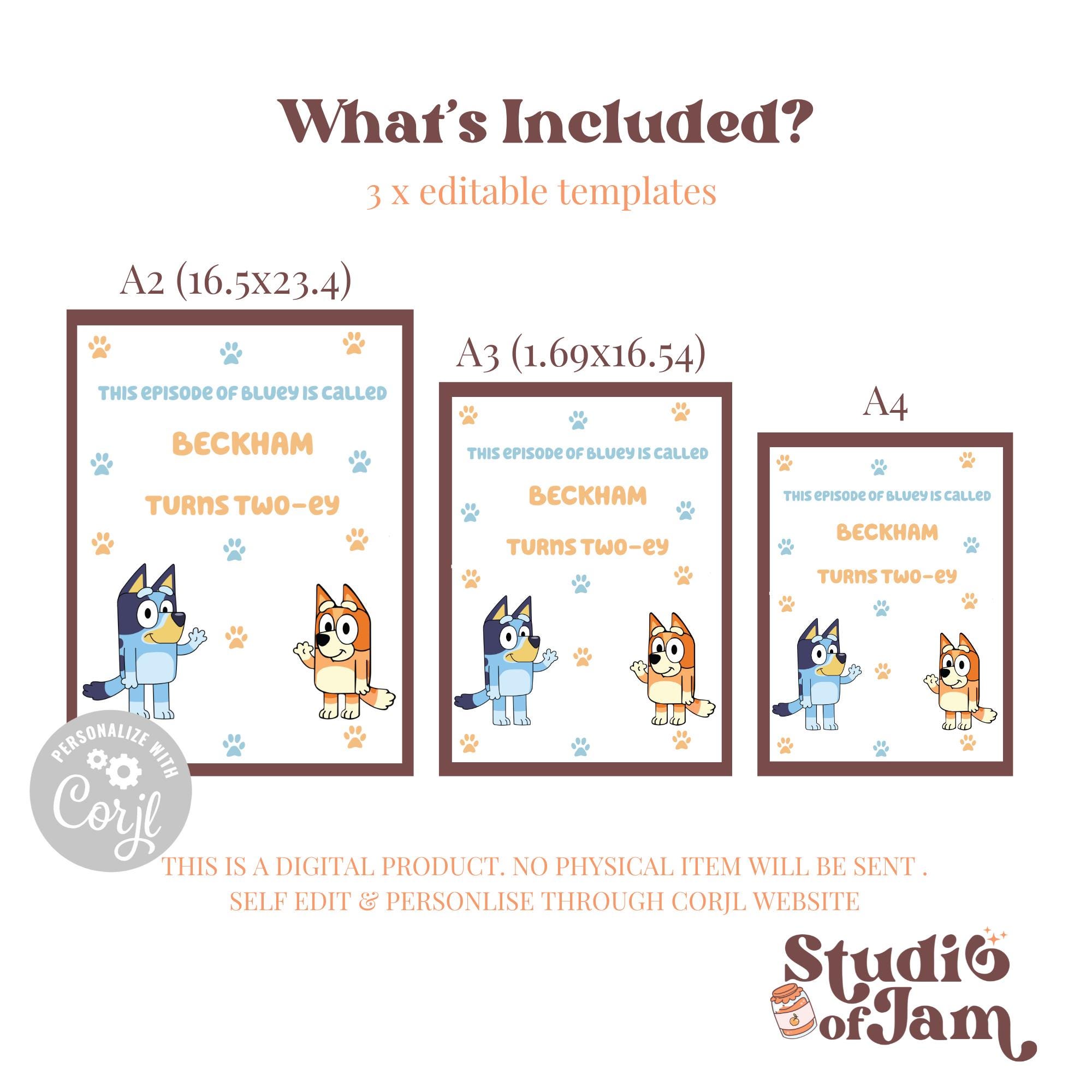 Editable Blue Dog Themed Welcome Sign Birthday Sign This Episode of ...