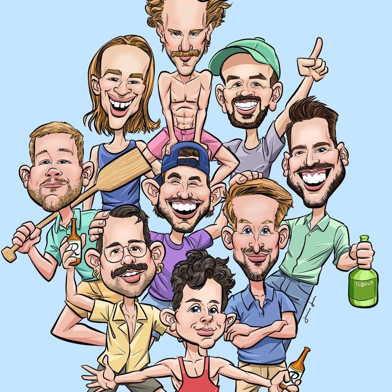 Golf Caricature Birthday - Etsy