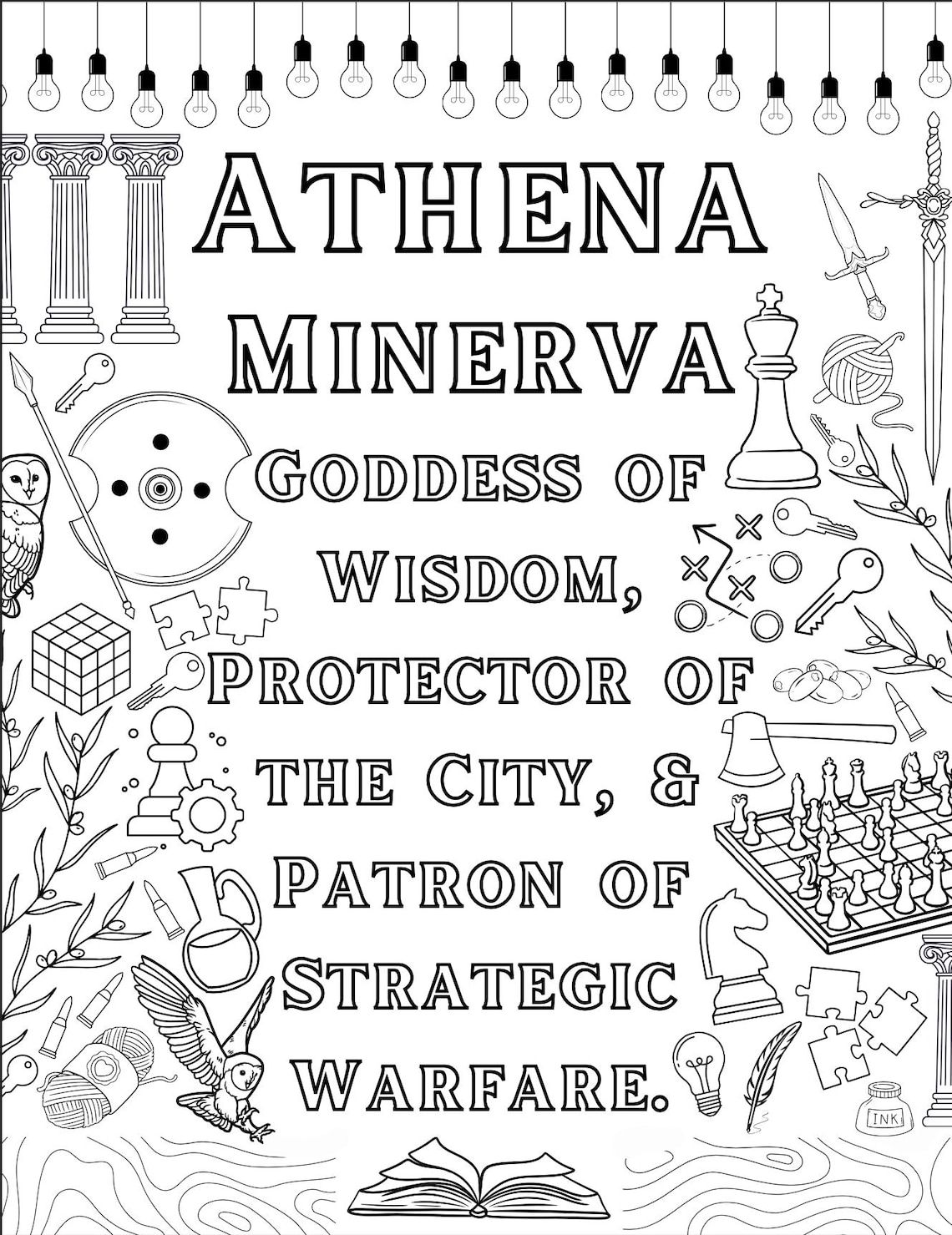 12 Olympian (greek) God Coloring Pages - Etsy