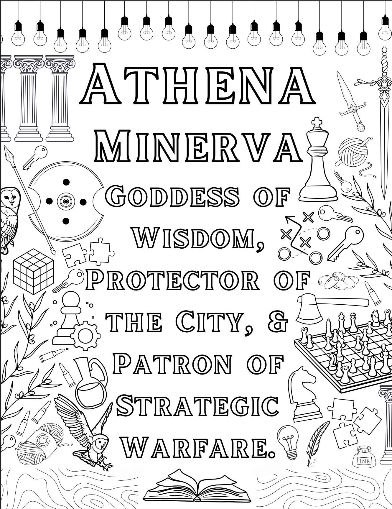 12 Olympian greek God Coloring Pages - Etsy