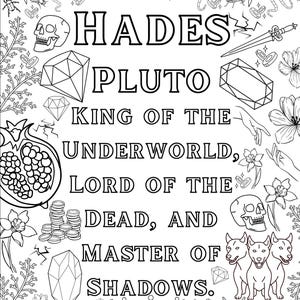 12 Olympian greek God Coloring Pages - Etsy