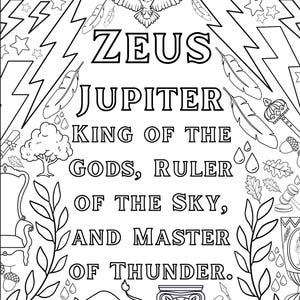 12 Olympian greek God Coloring Pages - Etsy