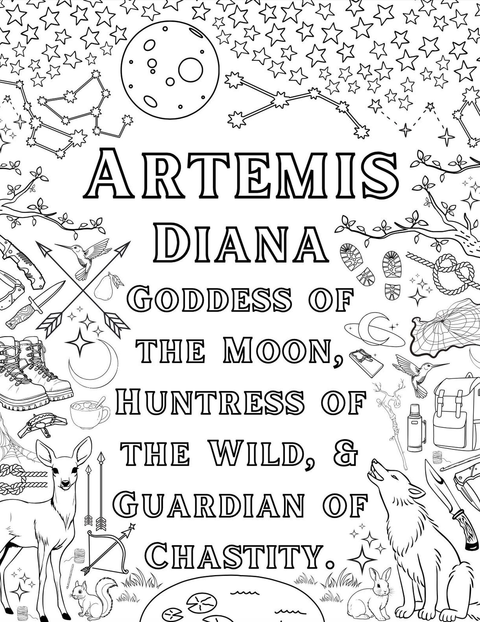 12 Olympian greek God Coloring Pages - Etsy