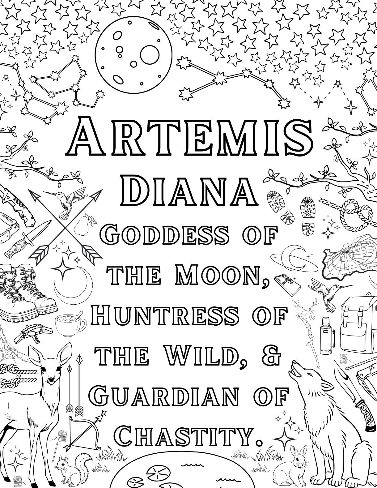 12 Olympian greek God Coloring Pages - Etsy