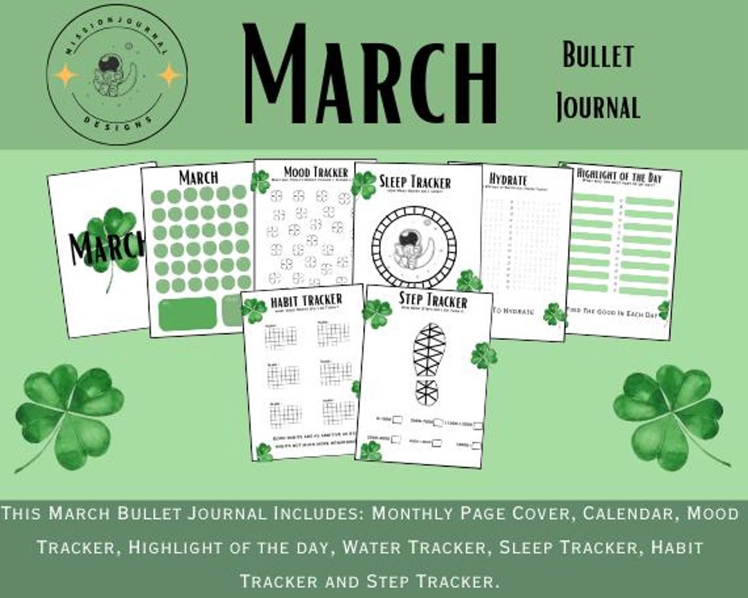 8 PRINTABLE Bullet Journal Pages/bujo Pages/diary Pages/journal Pages ...