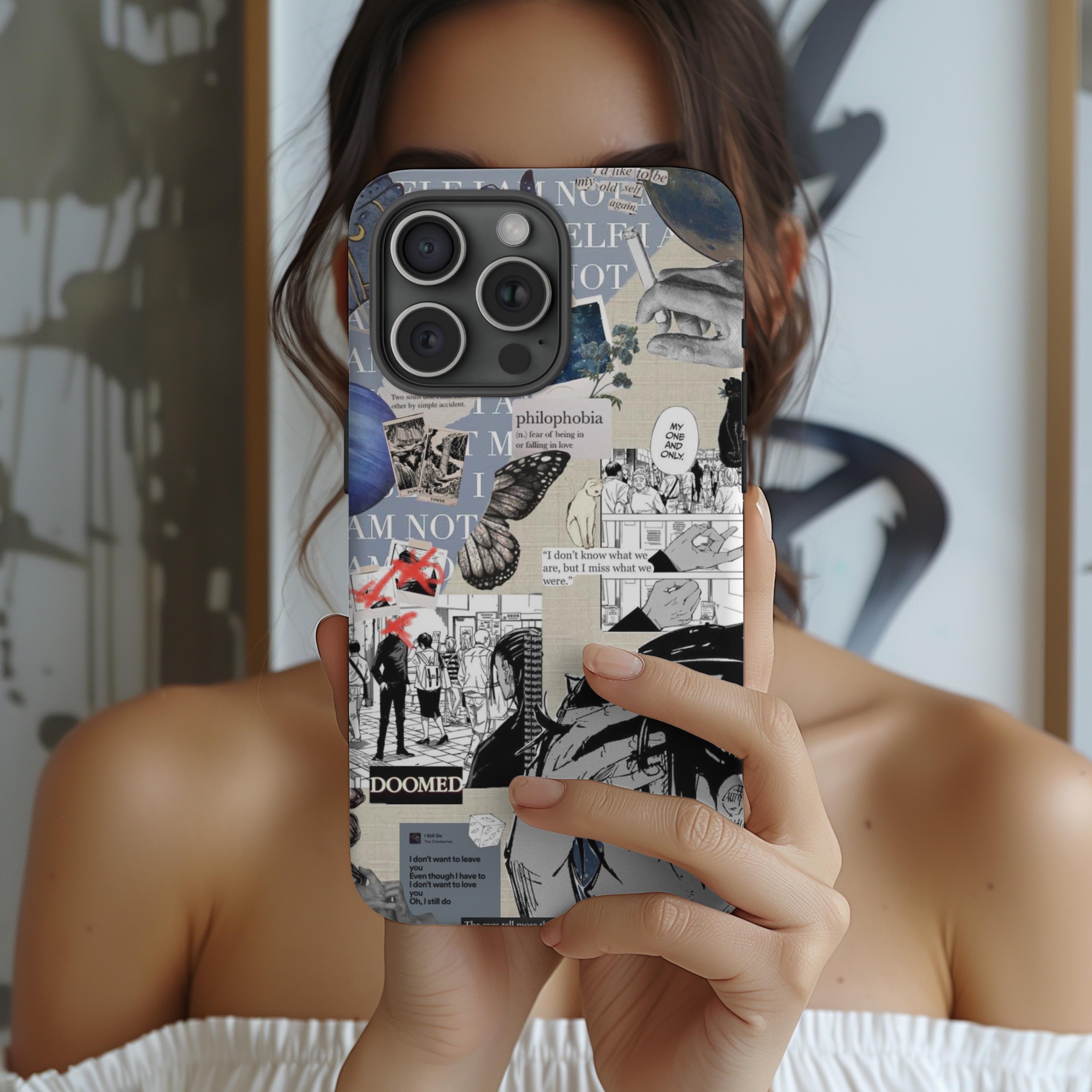 Jujutsu Kaisen Anime Geto Collage Phone Case Sad Boy Aesthetic iPhone ...