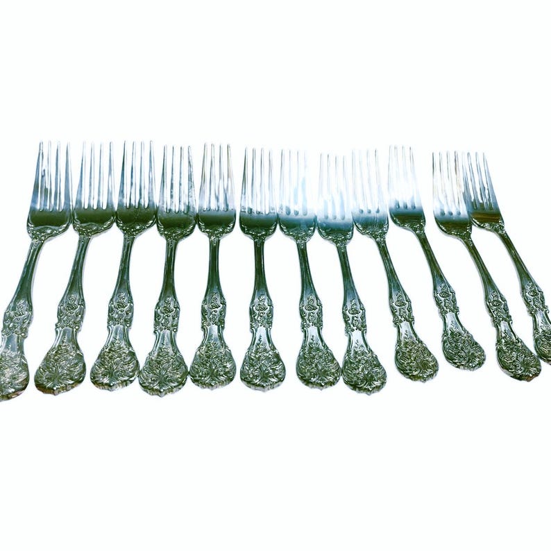 Vintage F.b.rogers & Sons French Rose Flatware Silver Plated 64 Piece ...