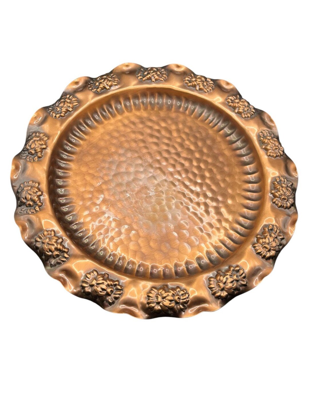 Gregorian Vintage Copper Hammered Plate 9” - Etsy