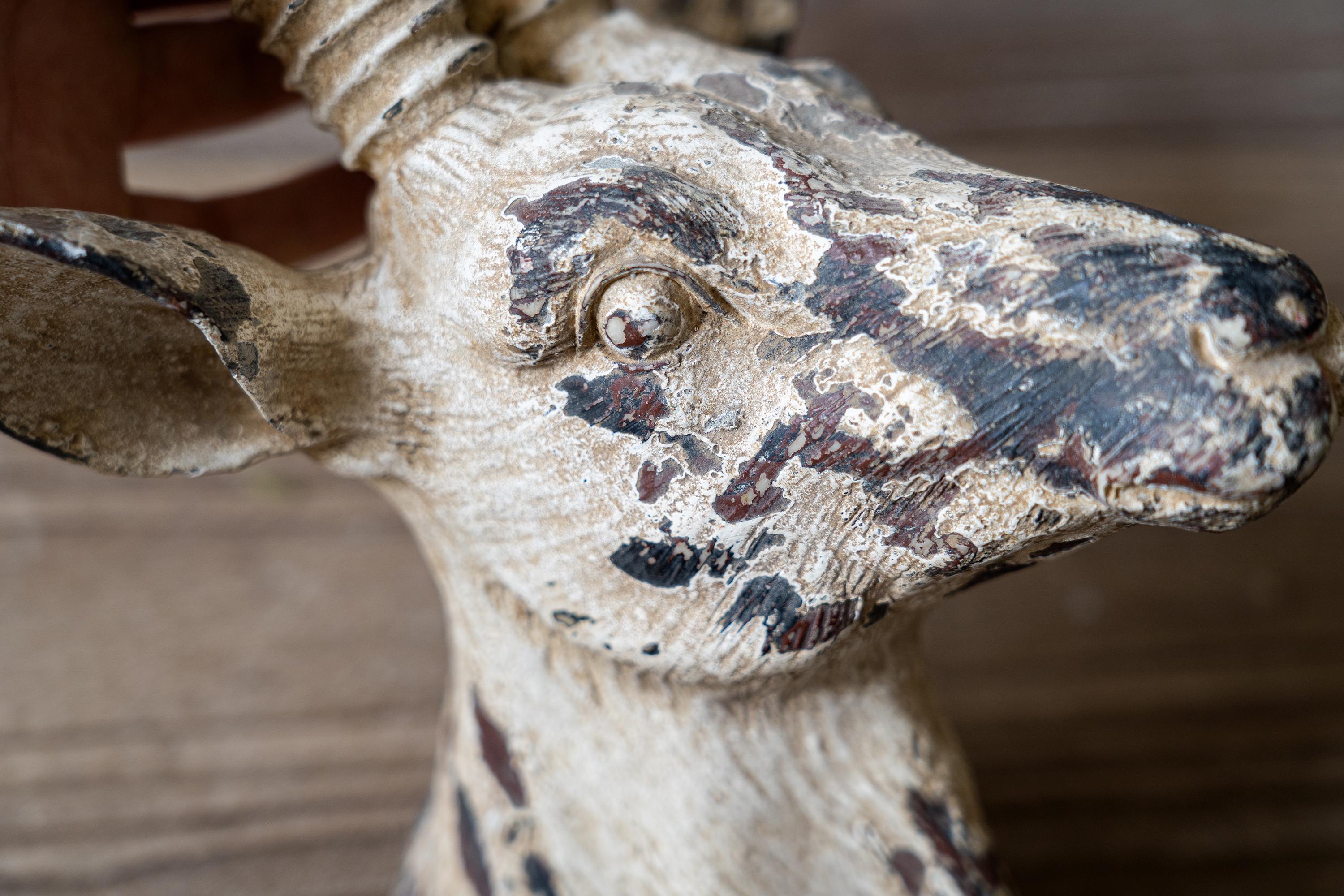 Animal Wall Art Goat Head Sculpture Animal Statue Wall Hanging Rustic ...