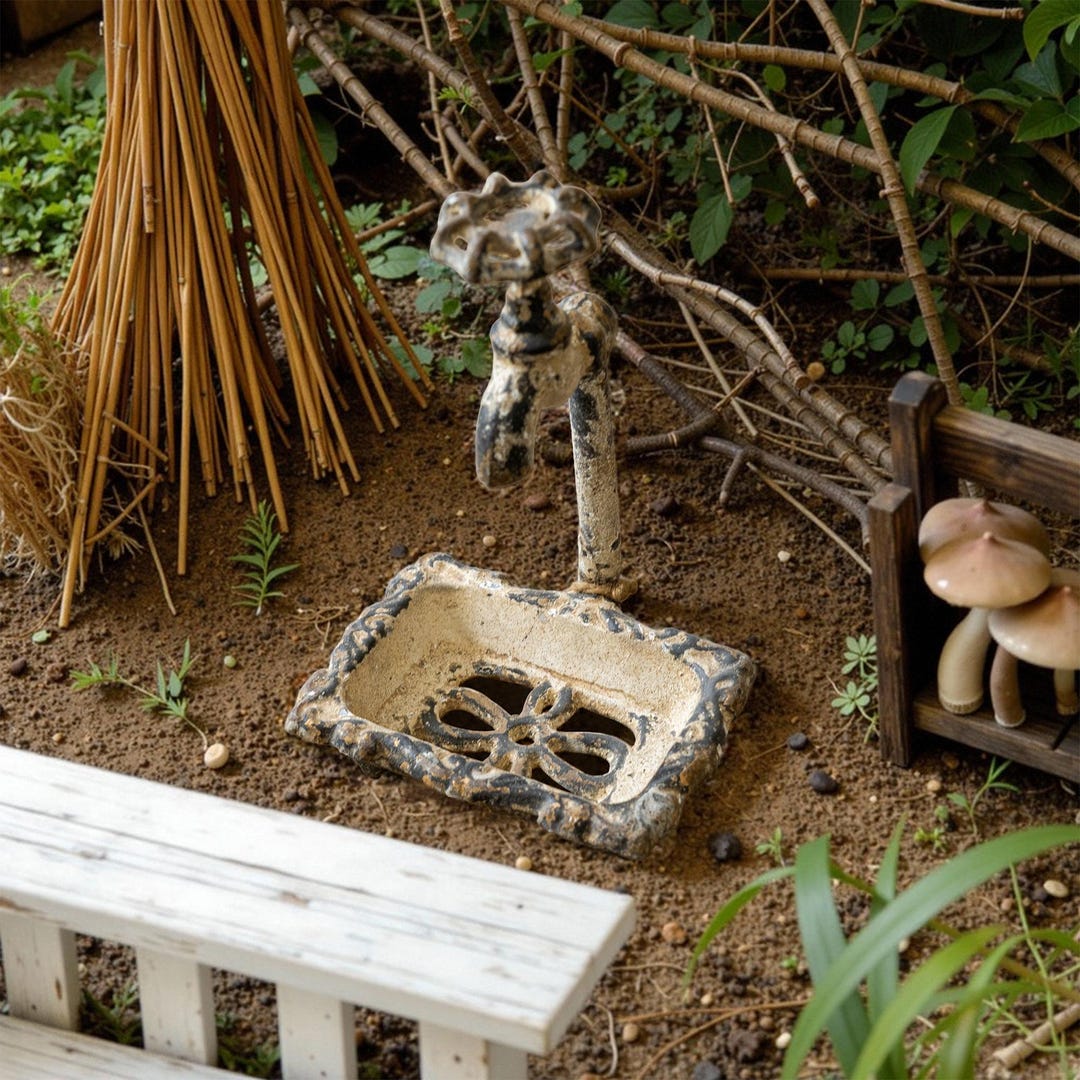 Antique Cast Iron Faucet Decor Handmade Draining Soap Dish Kitchen ...