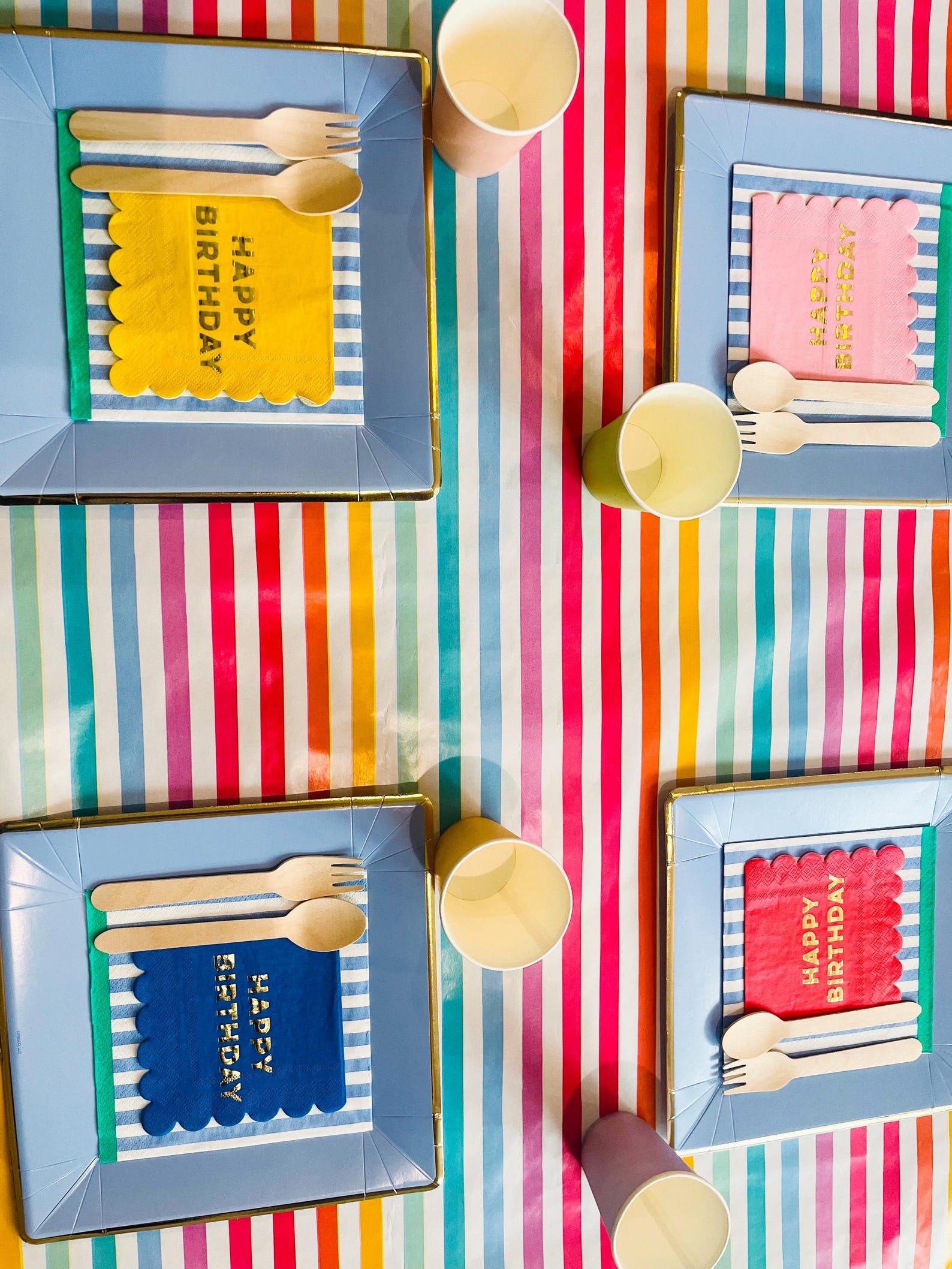 Generic, Bright Colorful Happy Birthday Party Supplies - Etsy
