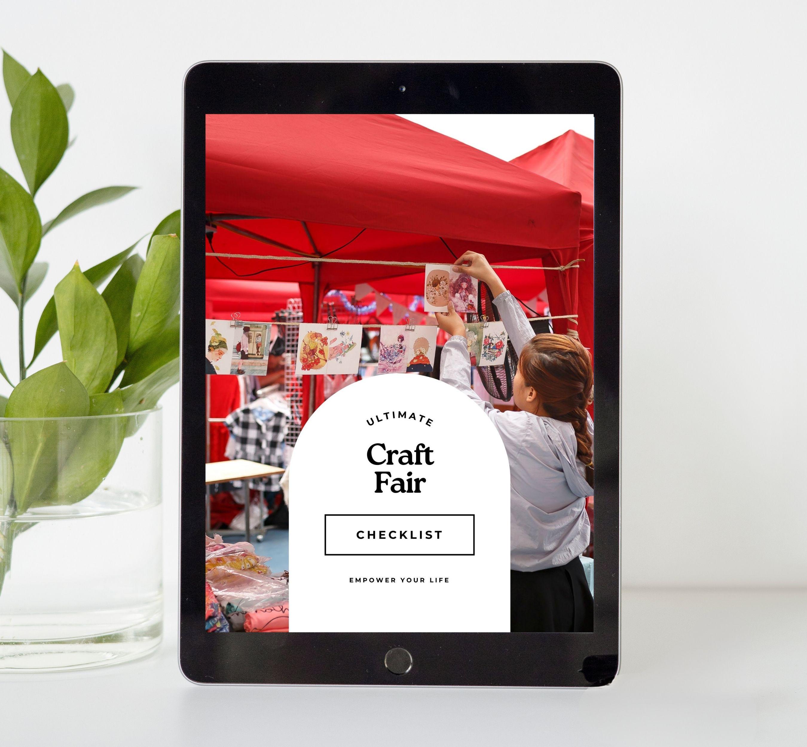 Craft Fair Planner Checklist, Craft Market Trade Show Planner, Planning ...