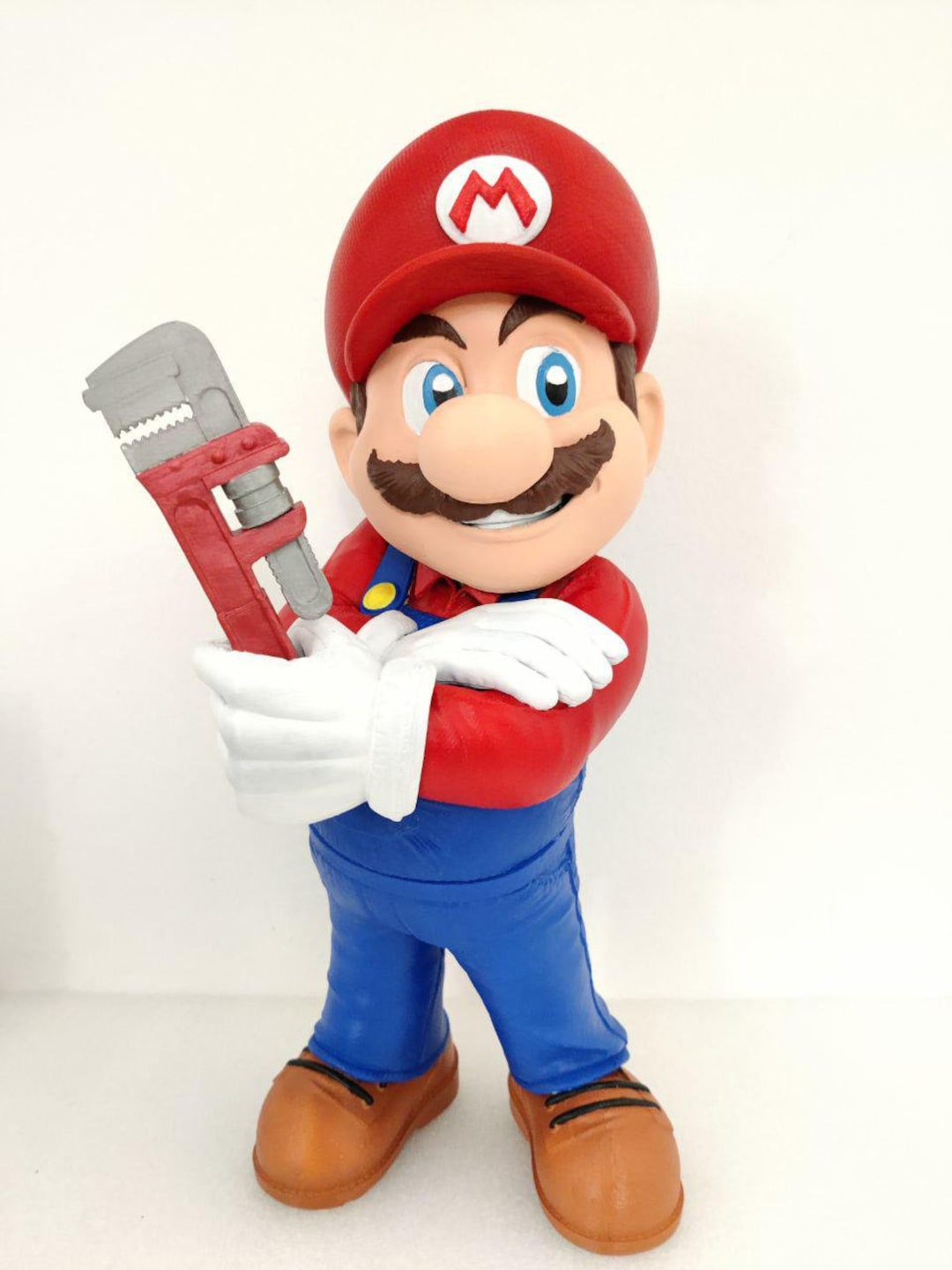Mario Statuette Super Mario Bros 38 Cm Hand Painted - Etsy