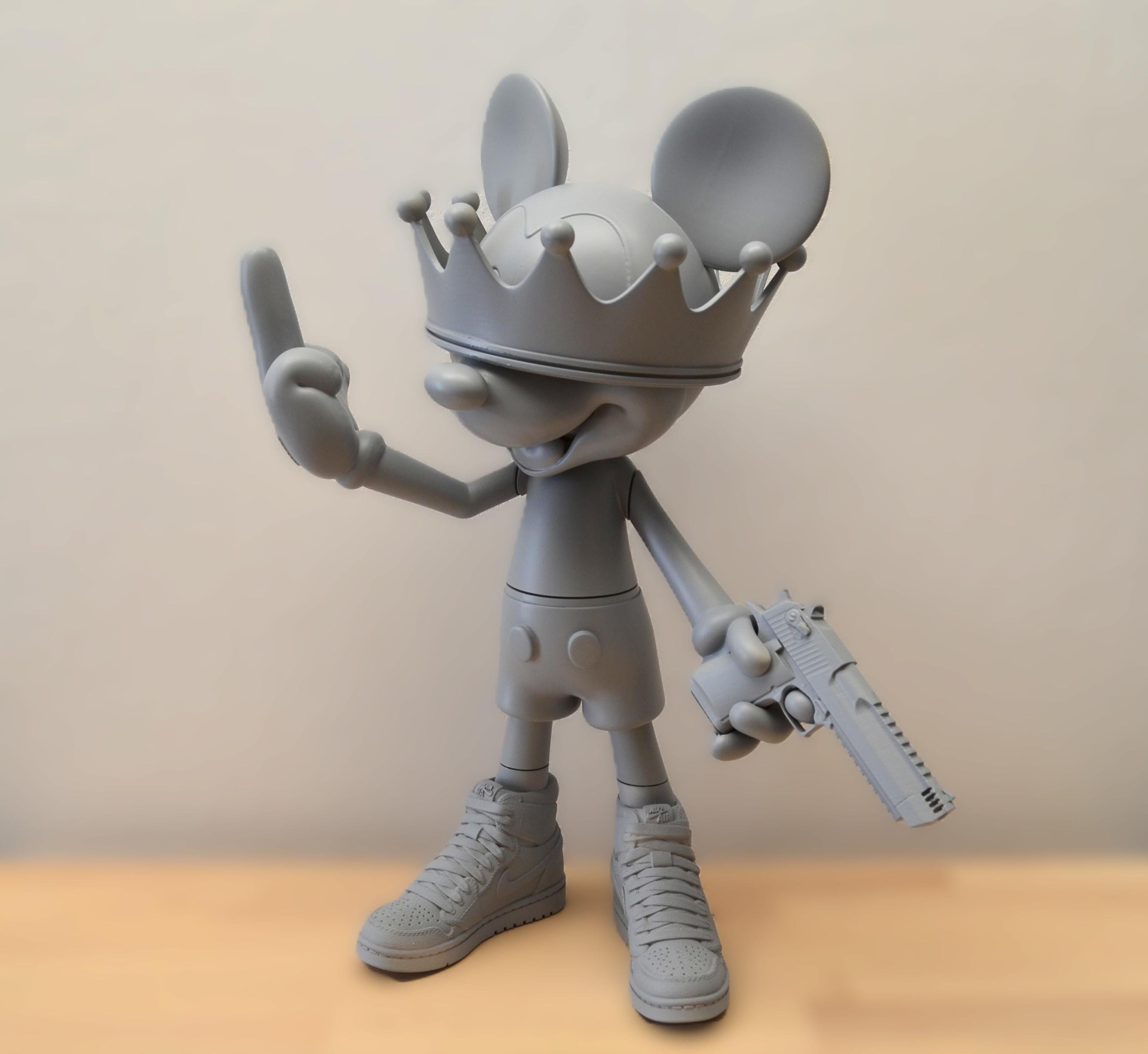 50cm Badass Mickey Mouse Statue - Paintable Kit - Etsy