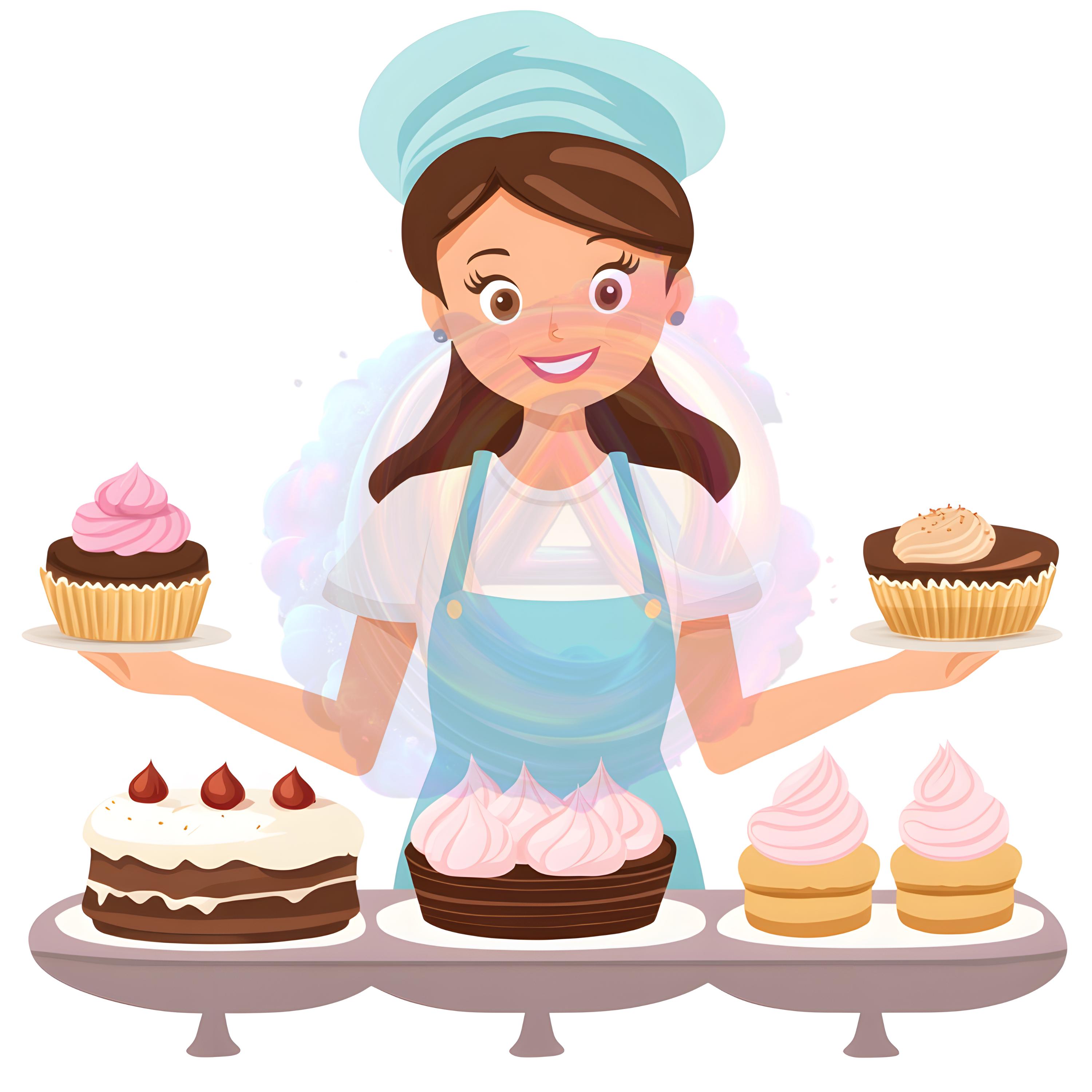 Digital Clipart, High Quality bakery Cakes beautiful Colours 20 No ...