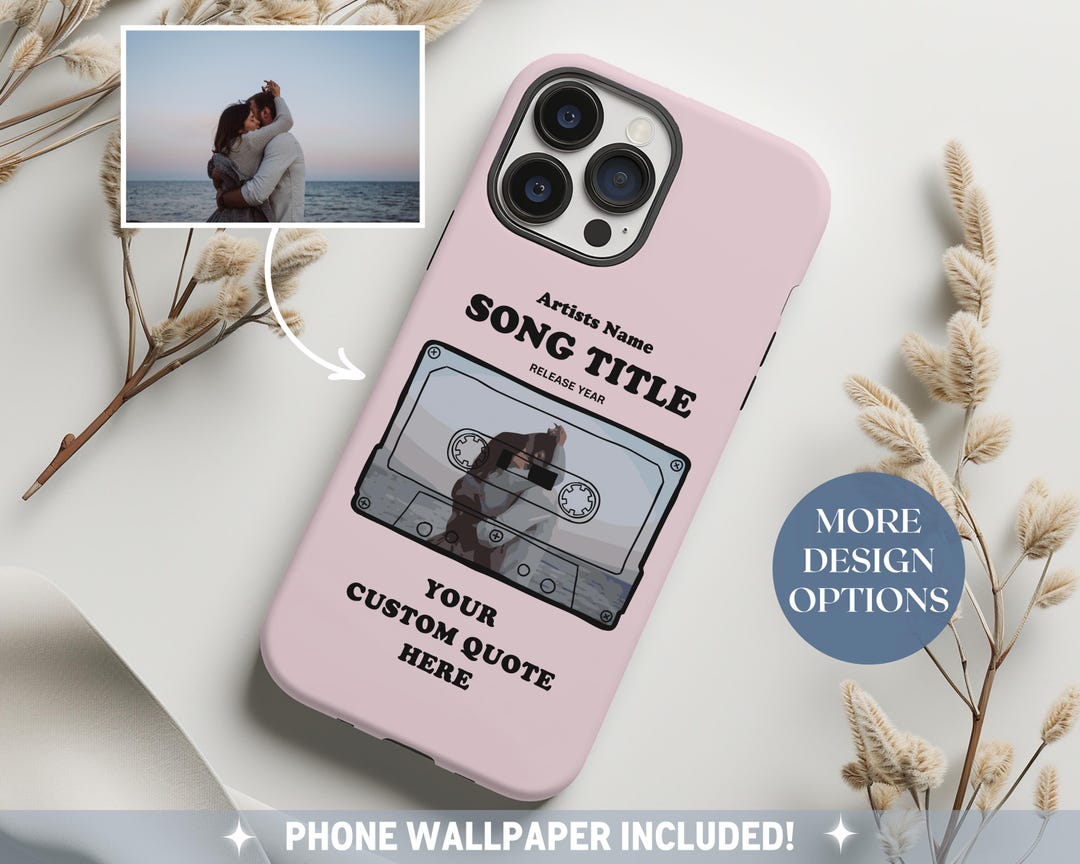 Custom Cassette Tape Phone Case Photo Song Gift for Music Lover, Custom ...