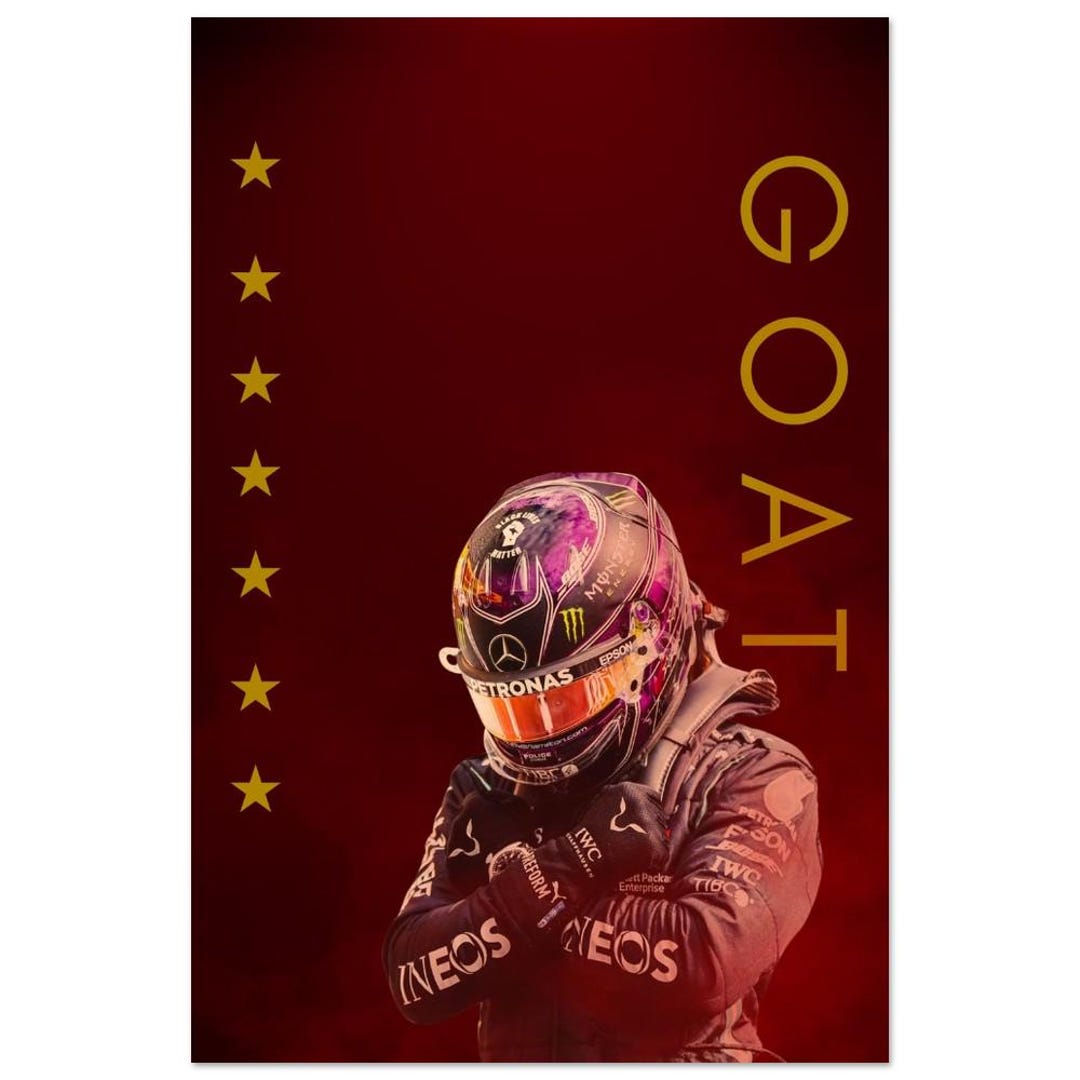 Lewis Hamilton GOAT Poster - Etsy