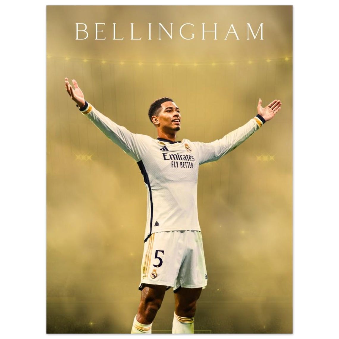 Jude Bellingham Poster – Real Madrid & England Star | Football Wall Art ...