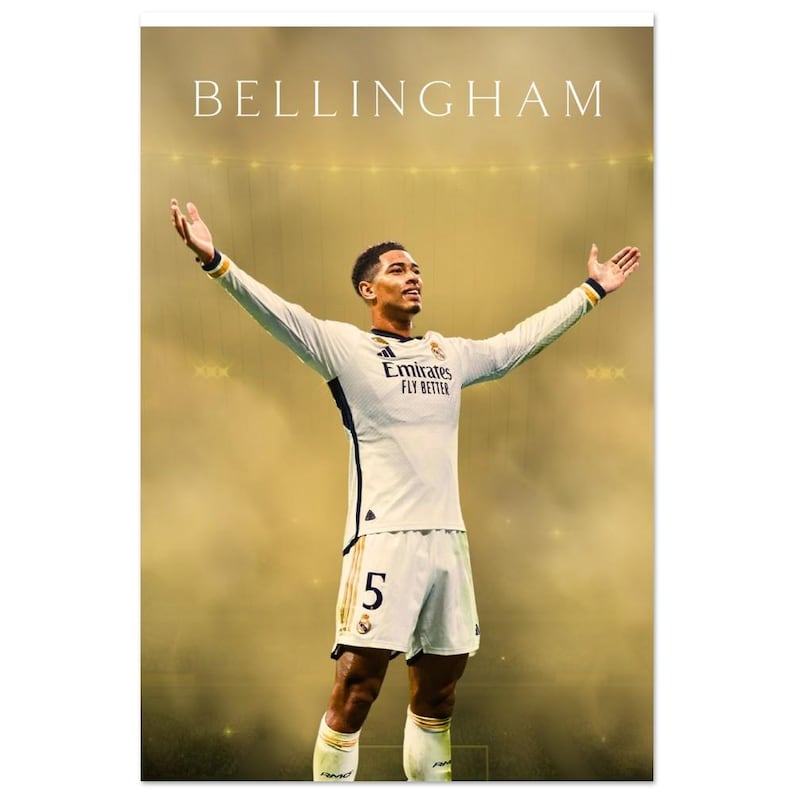 Jude Bellingham Poster – Real Madrid & England Star | Football Wall Art ...