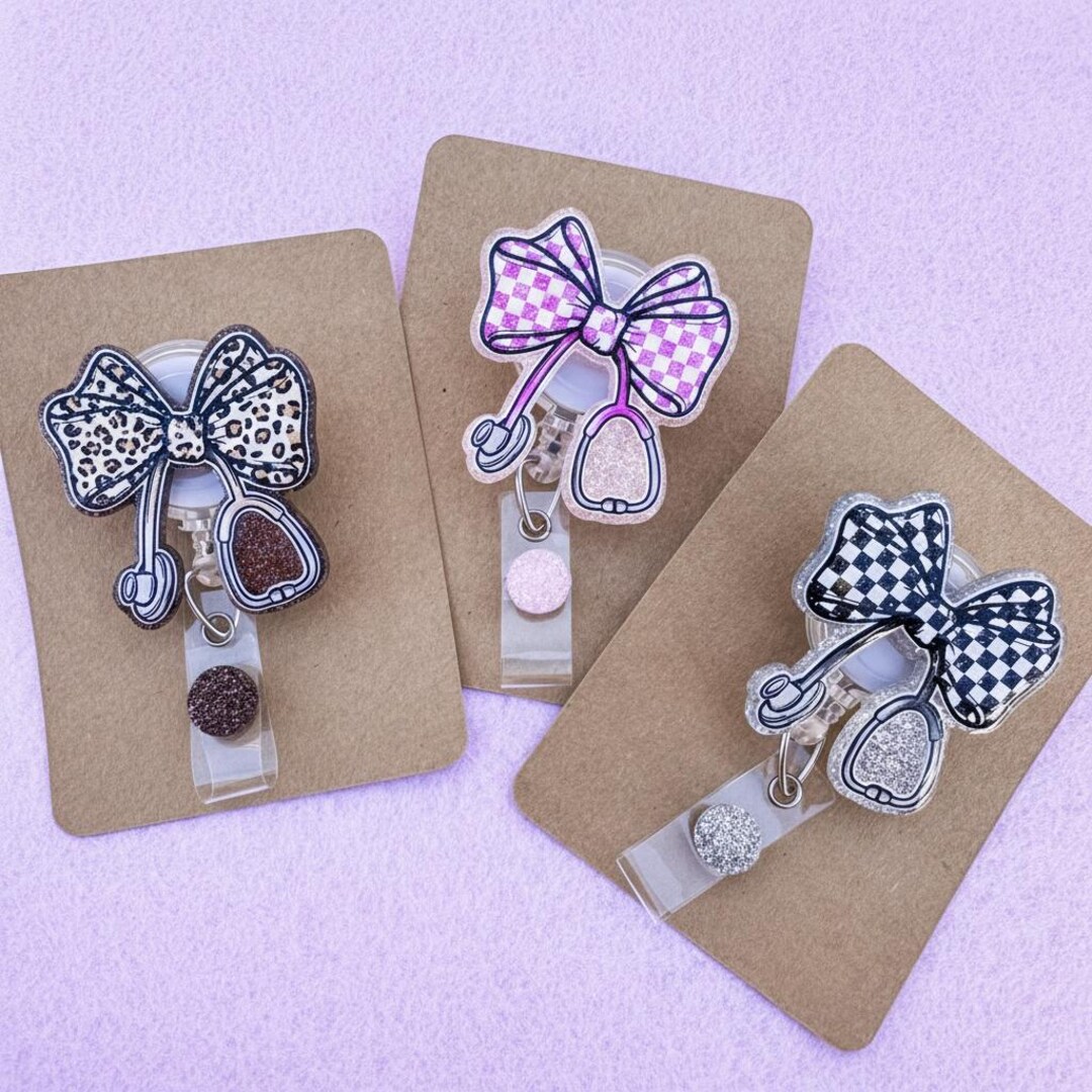Coquette Stethoscope Badge - Etsy