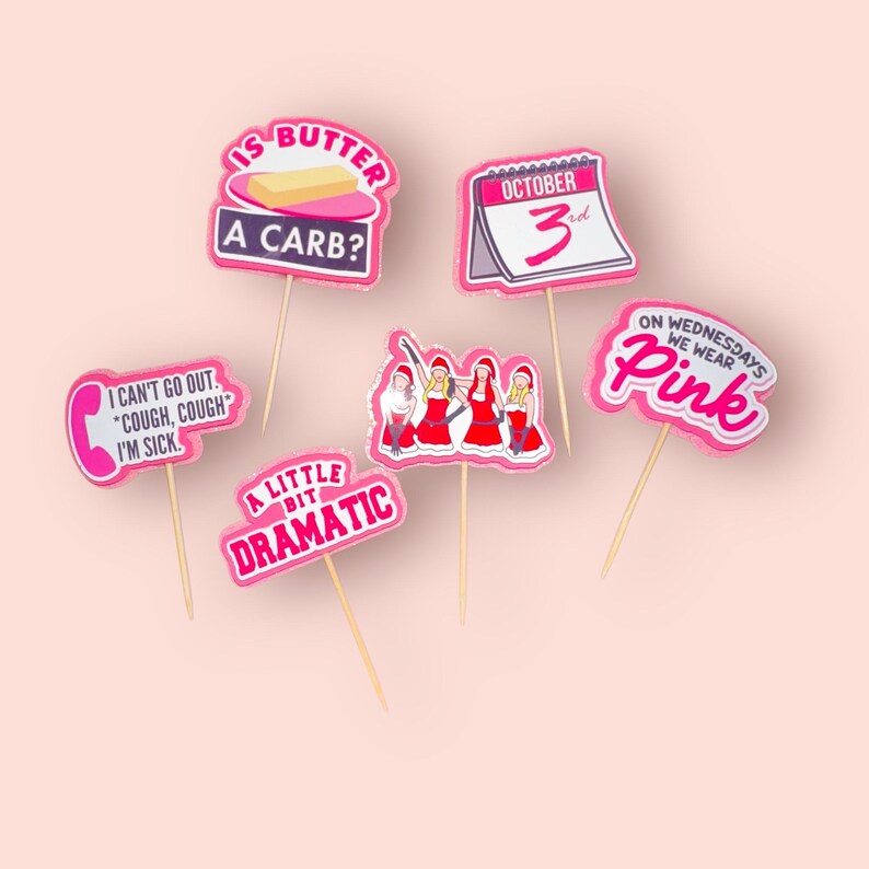 Mean Girls Cupcake Toppers - Etsy