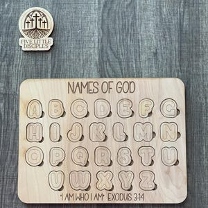 Names of God Puzzle - Abcs of God Puzzle - Bible Learning Tool ...