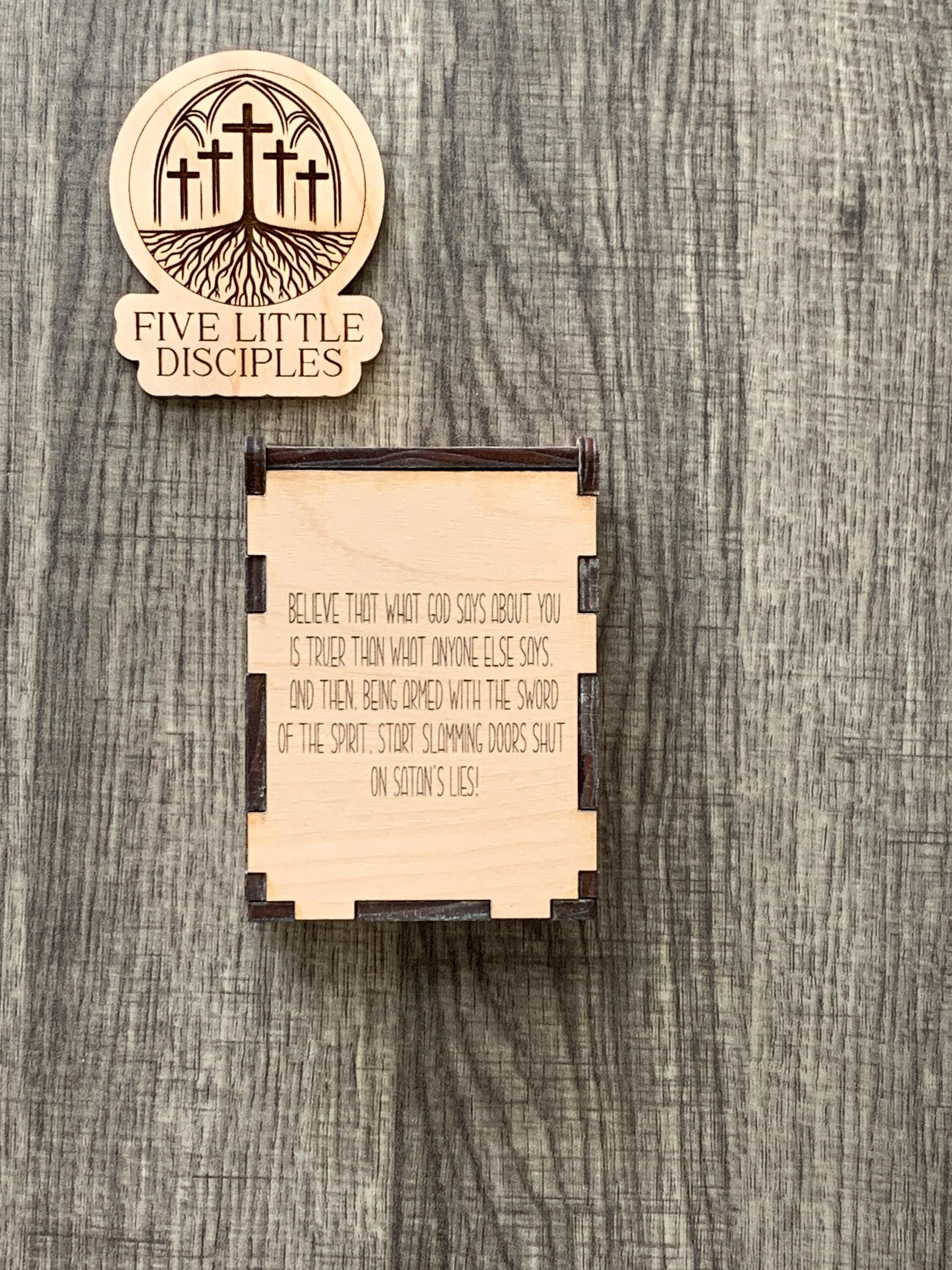 A Believer's Identity in Christ Wooden Card Box With Bible Verse's ...